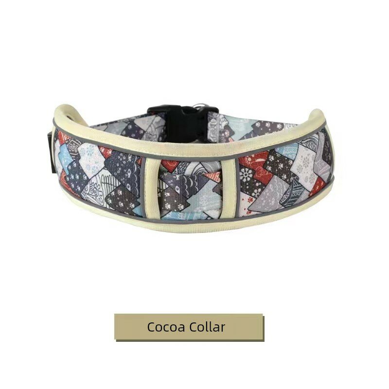 Широкий ошейник для собак с защитой от удушья, бежевый, маленький размер регулируемый 26-38 см, подходит для собак 3-7