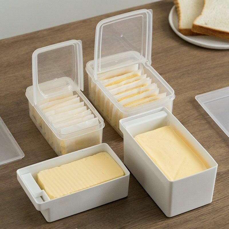 Контейнер для хранения масла в холодильнике и морозильнике, сохраняющий свежесть масла с крышкой, контейнер для нарезки и хранения сыра