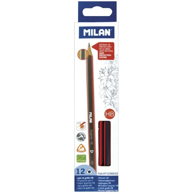 Карандаш Milan, чернографитный HB