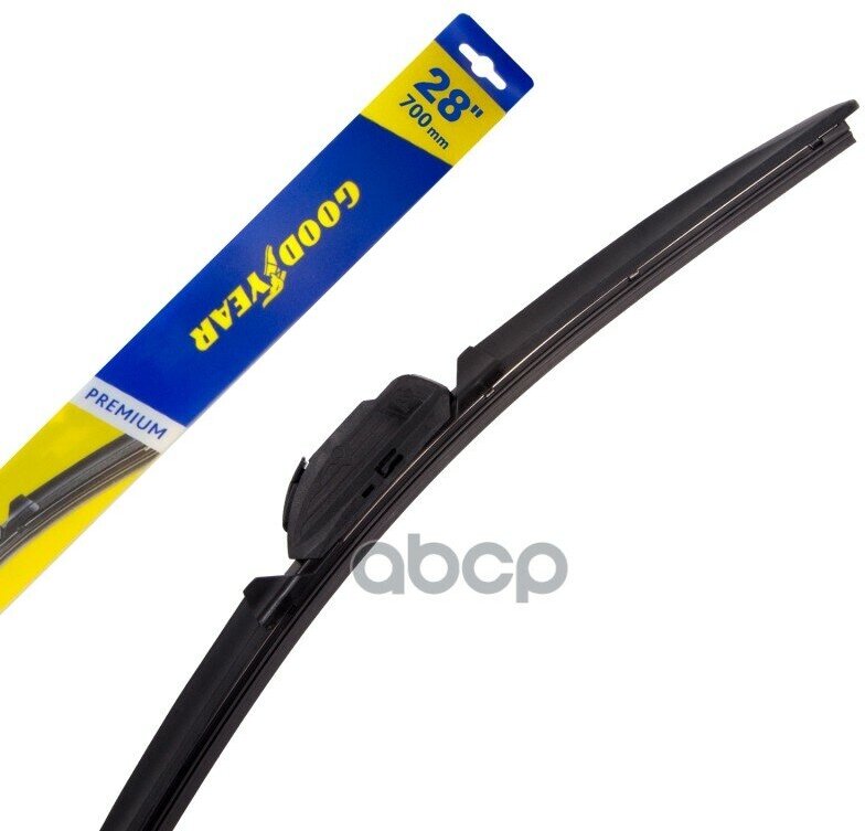 Щетка стеклоочистителя GOODYEAR бескаркасная Premium 28 (700мм) всесезонная 8 адаптеров GOODYEAR арт. GY000448 - высокое