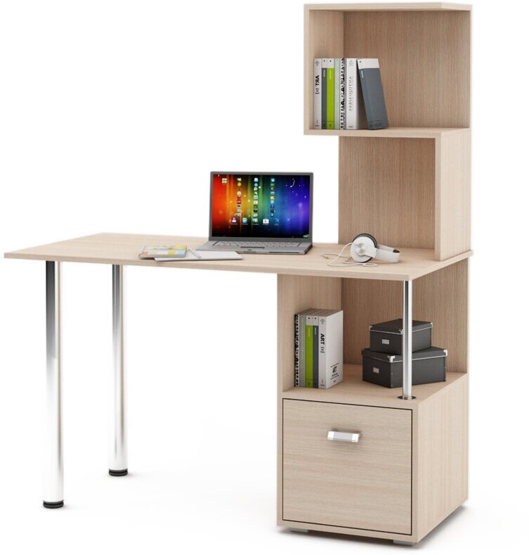 Стол компьютерный, стол письменный Имидж (Арсенал) 66 Дуб молочный