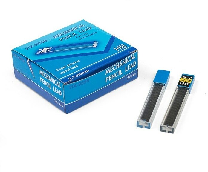 Грифели для механических карандашей, НВ, 0.7 мм, 24 шт. (24 набор)