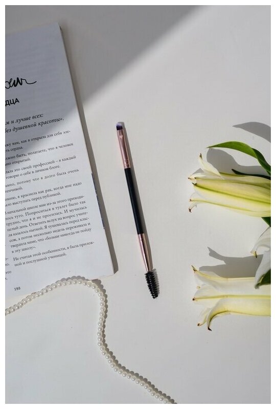 RubyFace Кисть двухсторонняя для ресниц и бровей