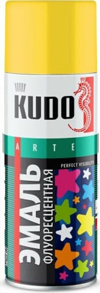 Кудо KU-1204 аэрозоль флуоресцентная лимонно-желтая (0,52л)