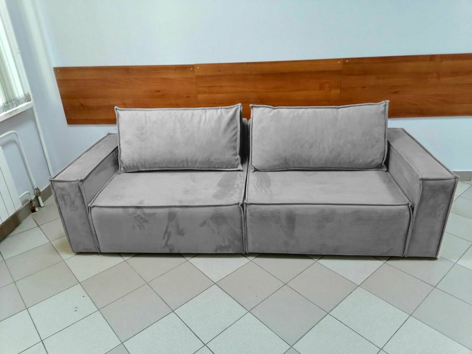 Диван-кровать прямой диван Лофт Мемори Еврокнижка с эффектом памяти 2,4м\024