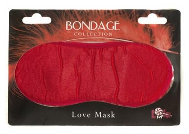 12926 Lola Toys Bondage Love Mask, красная. Маска на глаза