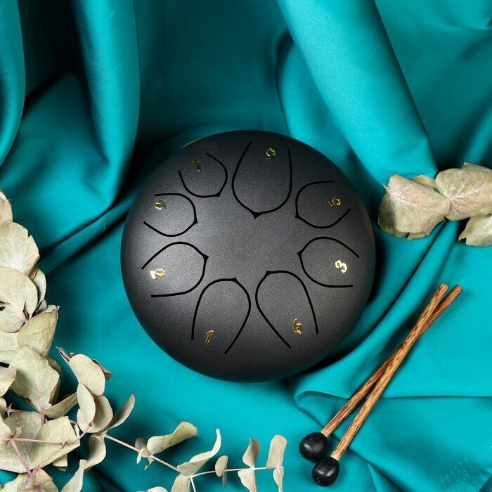 Music Life Музыкальный инструмент Глюкофон, черный, 8 лепестков, 15 х 9 см