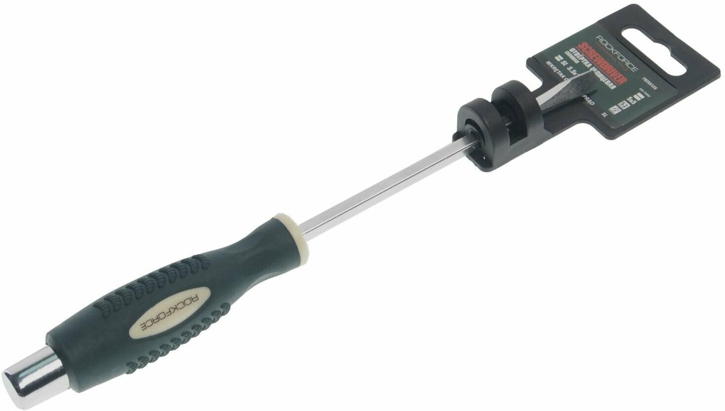 Отвертка шлицевая силовая магнитная S2 SL5.5х125мм ROCKFORCE