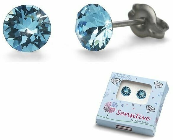 Серьги пусеты Oliver Weber, кристалл, кристаллы Swarovski