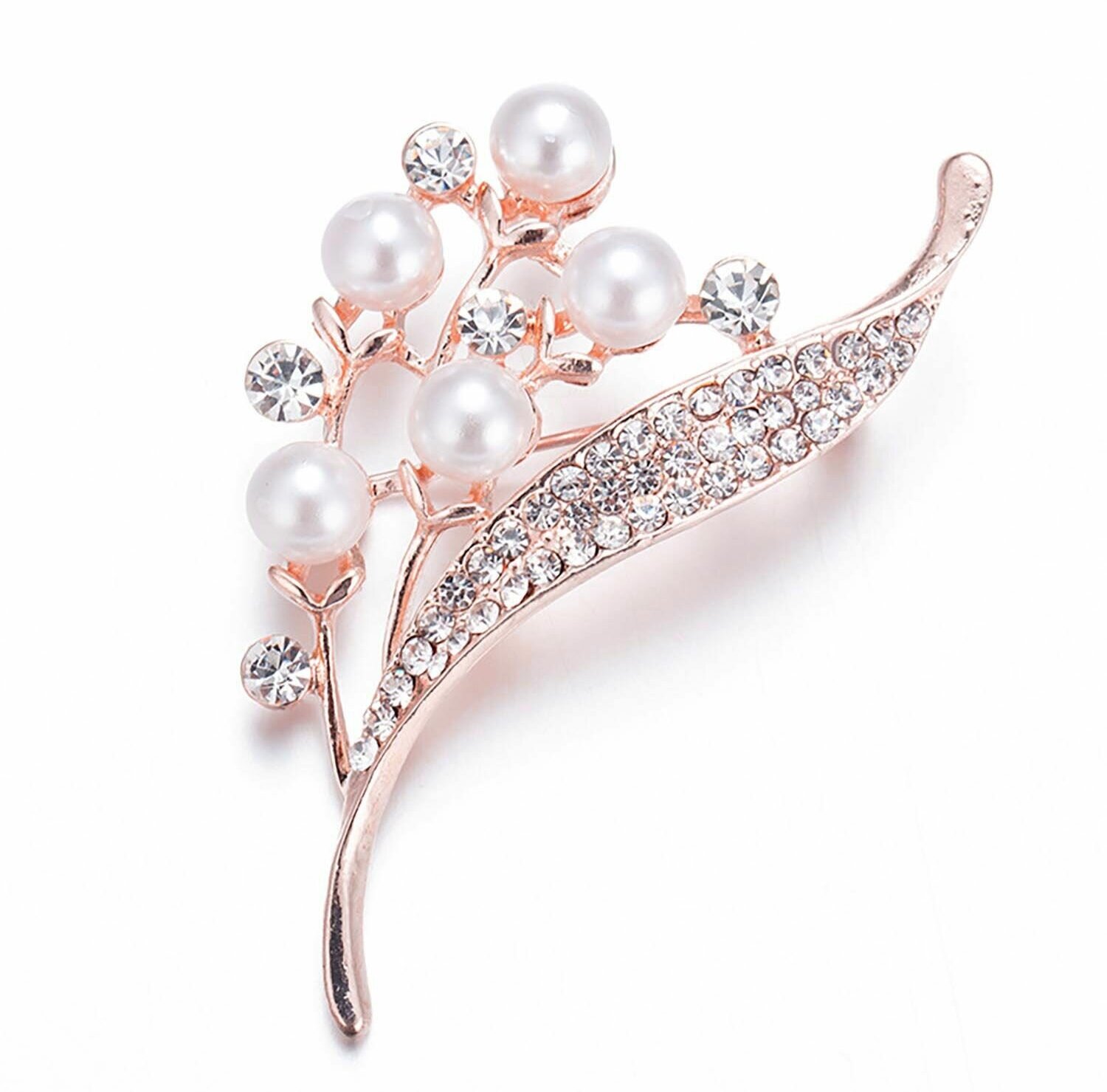 Брошь, жемчуг имитация