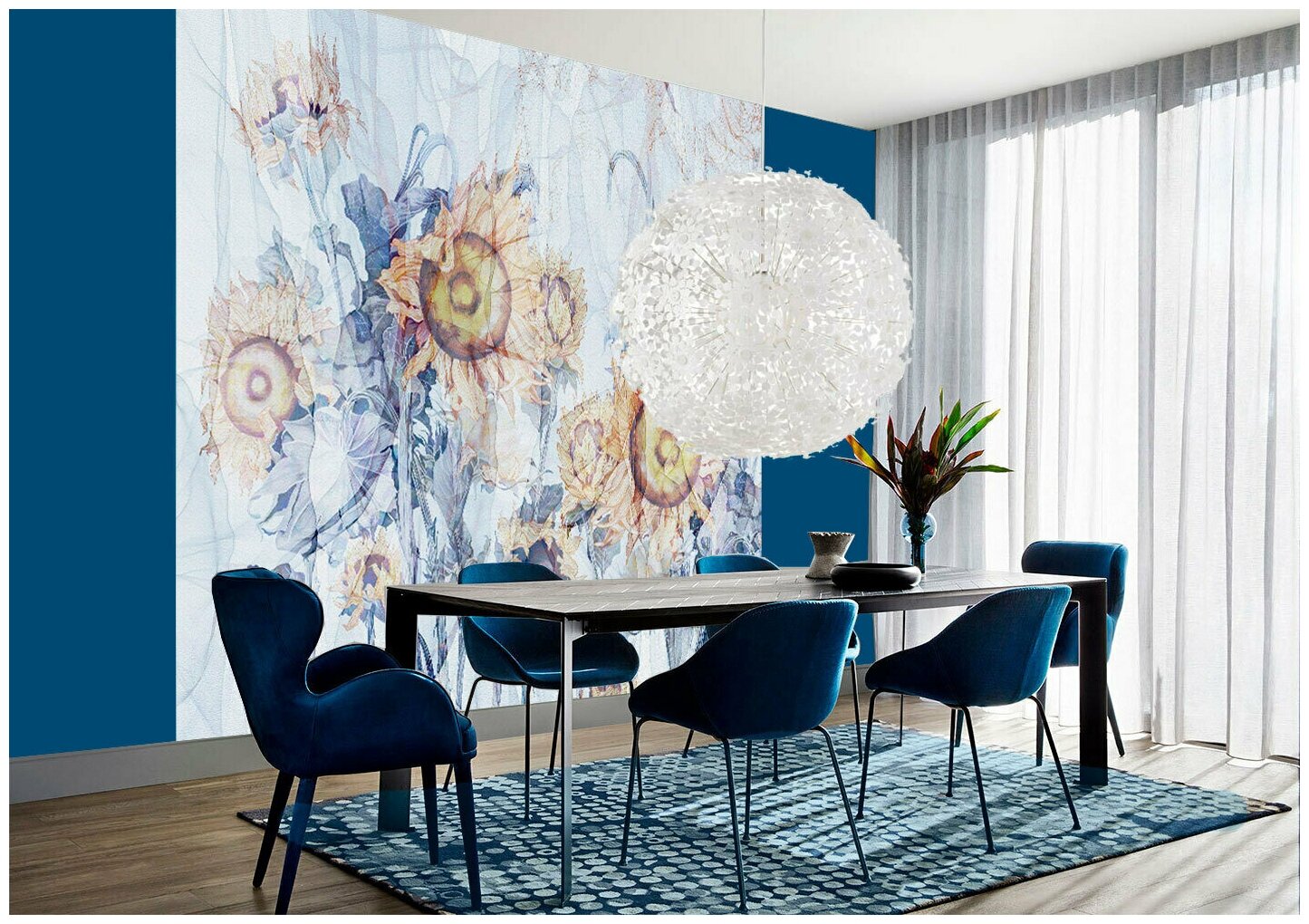 Фотообои URBAN Design Фреска Подсолнухи 300х270 см