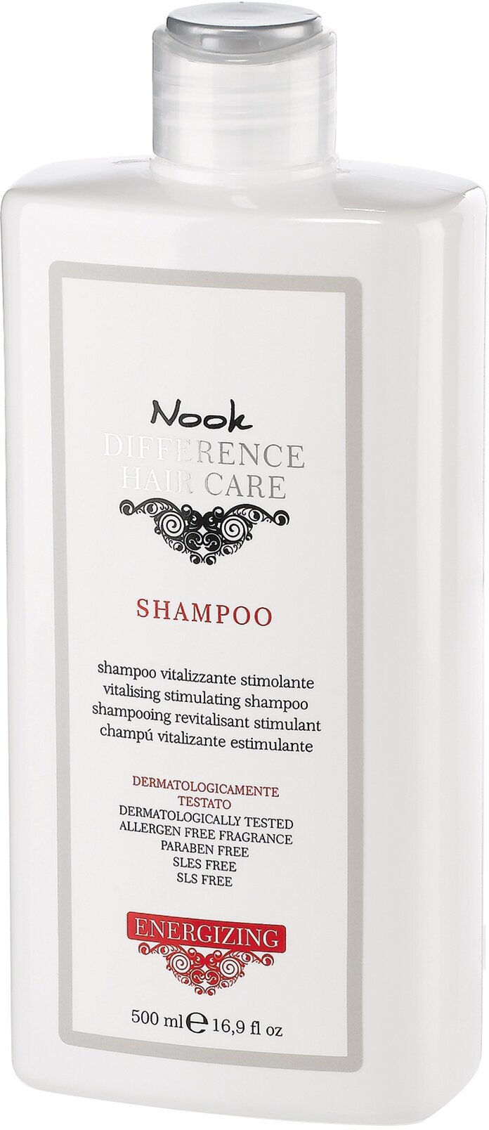 NOOK Energizing Shampoo Шампунь для волос склонных к выпадению витализирующий стимулирующий, 500 мл