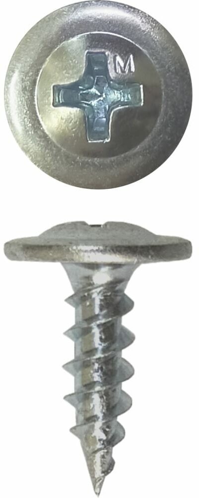 Саморез Daxmer ПШ 4,2x13 с прессшайбой острый белый цинк 1кг 00000413903