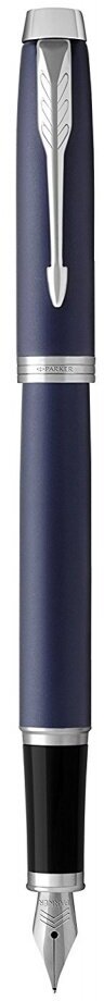 Перьевая ручка Parker IM Metal Matte Blue CT, перо: F, цвет чернил: blue, в подарочной упаковке. 1931647