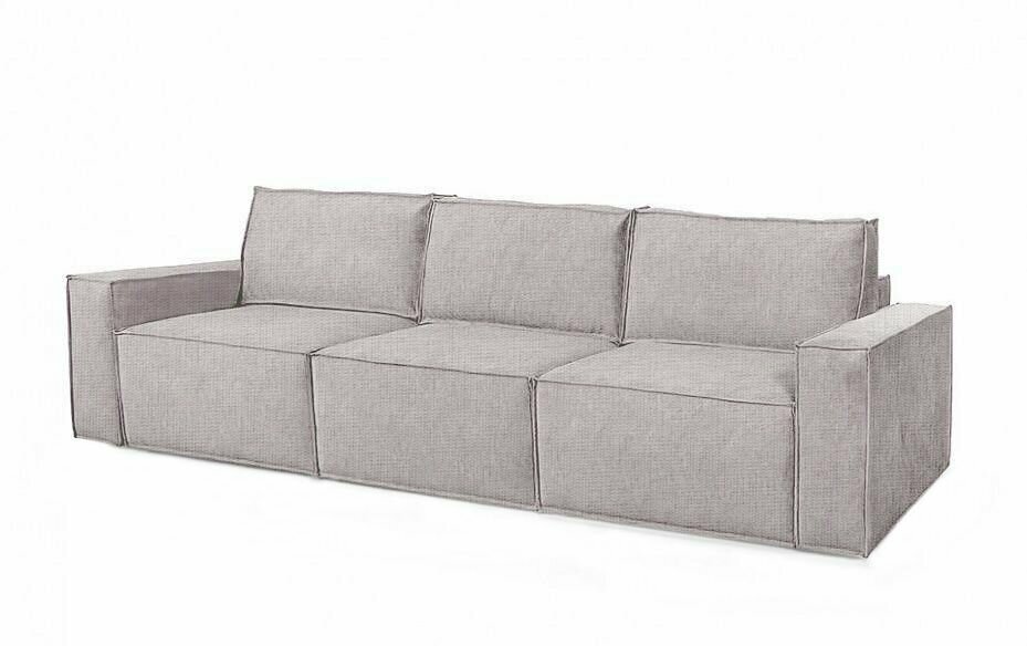 Диван-кровать модульный Лофт 3 модуля еврокнижка с независимым пружинным блоком и наполнением из инновационной высокоэластичной пены Elax, ткань текстильная рогожка 310/l290