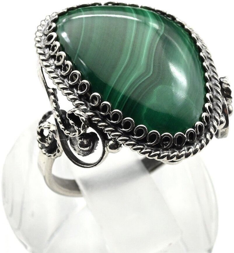 Кольцо, малахит