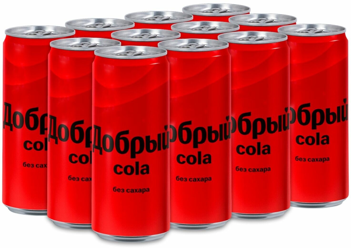 Напиток Добрый Кола без сахара , 0,33л, ж/б, 12 штук