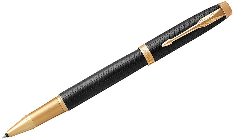 Ручка-роллер Parker "IM Premium Black/Gold GT" черная, 0,8мм, подарочная упаковка