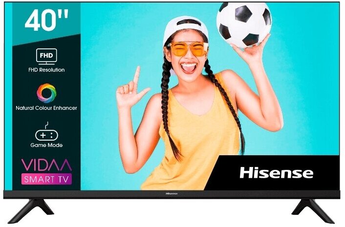 Телевизор Hisense 40A4BG, диагональ 40", Full HD, 60Hz, VIDAA