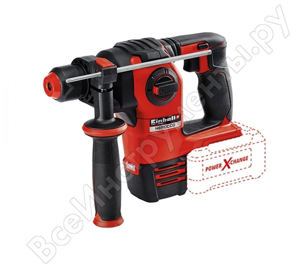 Перфоратор Einhell HEROCCO PXC 4513900, бесщеточный, 18В, 2.2Дж, 4 режима
