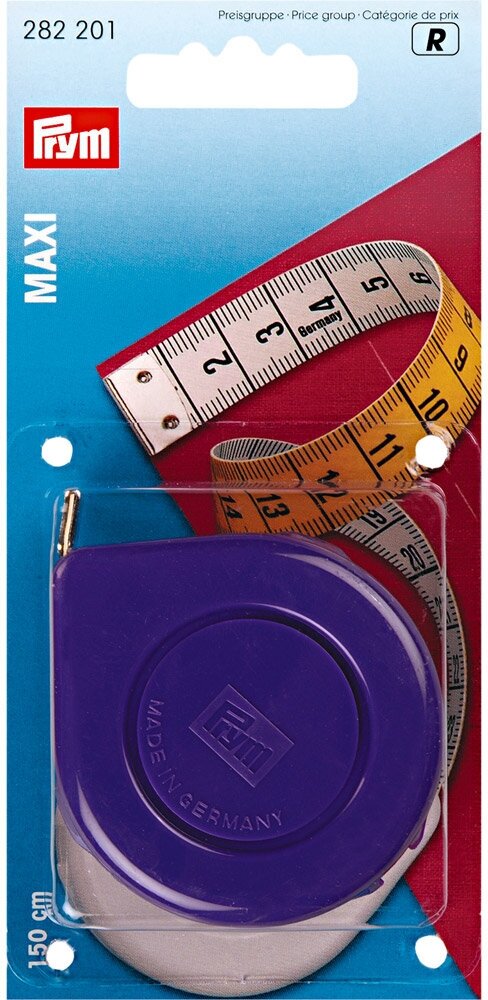 "PRYM" 282201 Рулетка Maxi 150 см в блистере шкала в см