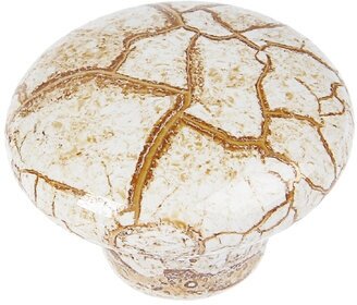 Ручка кнопка ART CAPPIO Ceramics 011, d=38, керамическая, белая с текстурой, 3671616