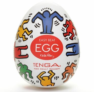15195 Tenga Egg Dance, Keith Haring Edition. Одноразовый мастурбатор в виде яйца, лимитированный выпуск