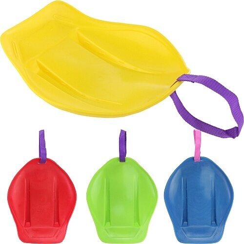 Санки-ледянки с ручкой-ремнем Престиж в ассортименте, материал пластик