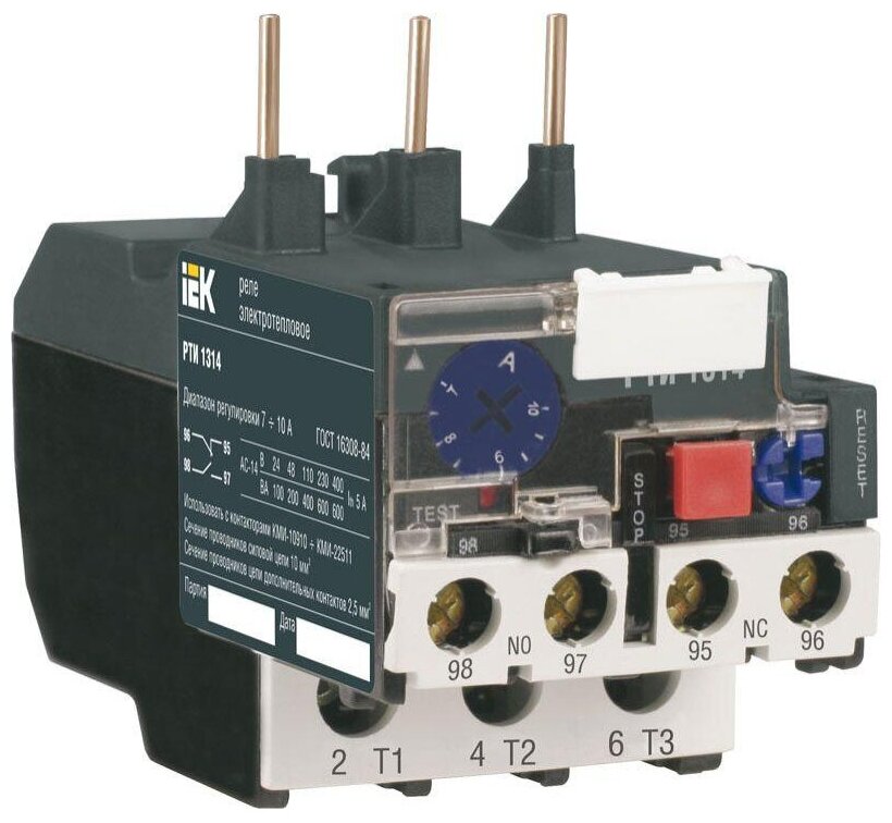Реле тепл. РТИ 1304 0.4-0.63А, IEK DRT10-D004-C063 (1 шт.)