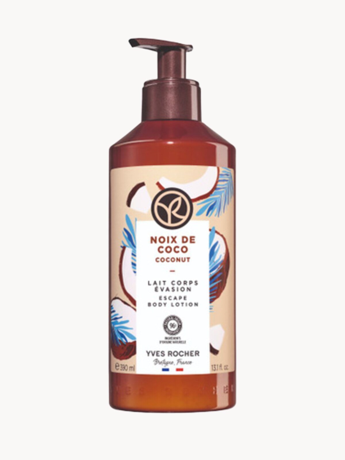 Молочко для тела Yves Rocher "Кокос", без силиконов, увлажнение, 390мл