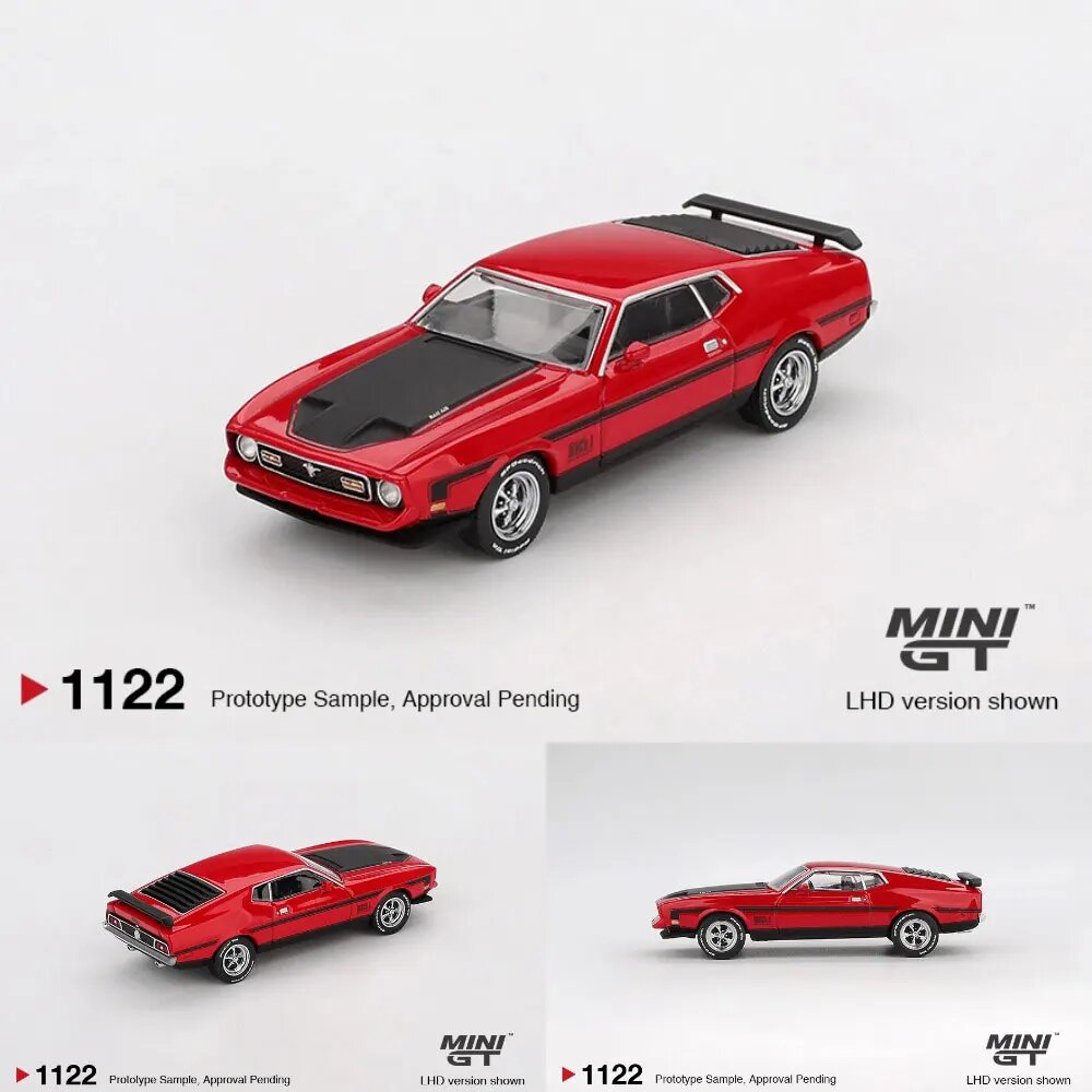 MINIGT Ford Mustang Mach1 1971 красная модель автомобиля 1:64 box-packed