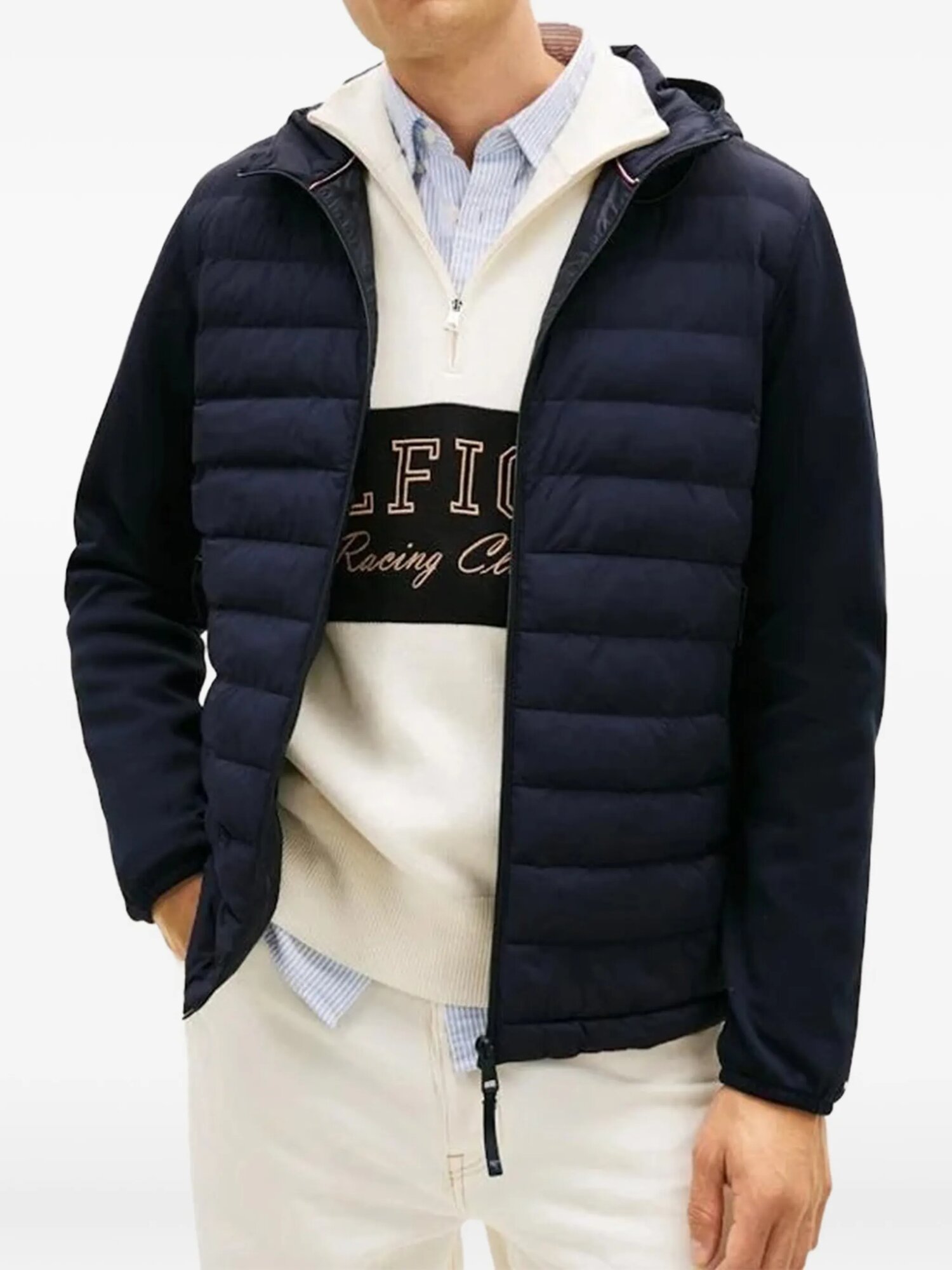 Пуховик TOMMY HILFIGER, размер L, синий — фото 1