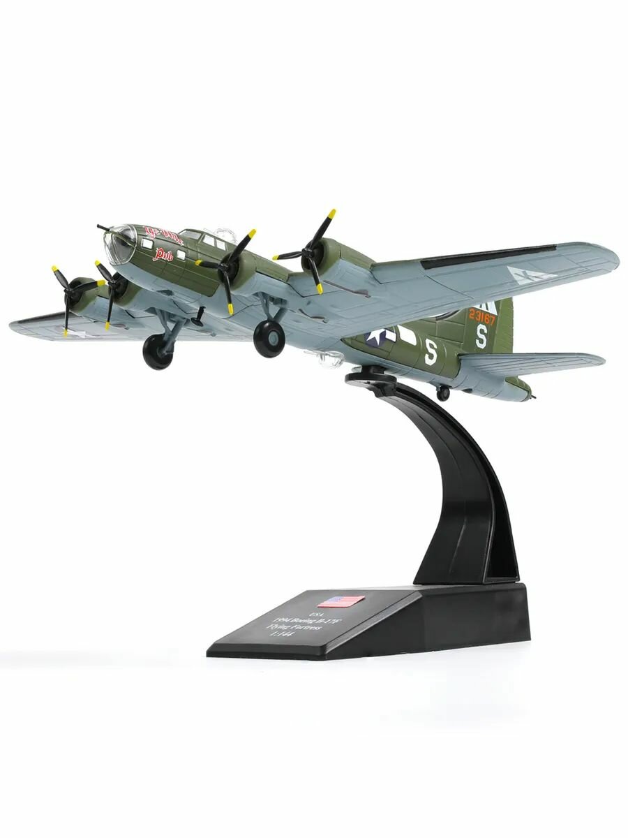 ПодарокМодель B-17F Memphis Belle 1/144 металл, металлическая модель 1:144 B-17 самолет подарок