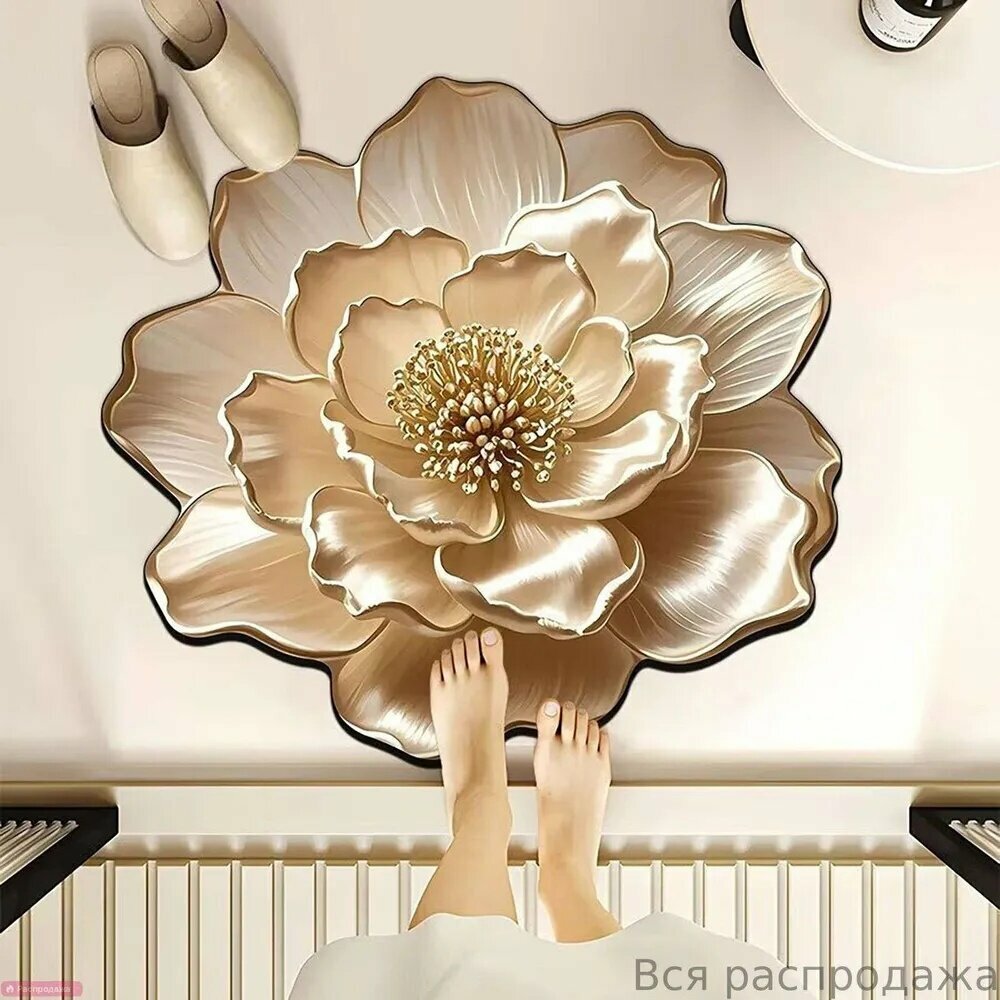 Ковер дорожка дорожка Розы 3D 60x60 см