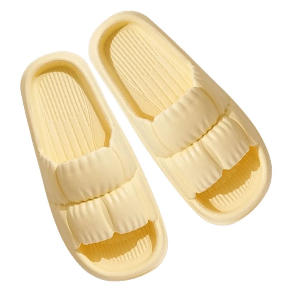 Женские тапочки для душа EVA, лепестки, желтый, размер 36-37