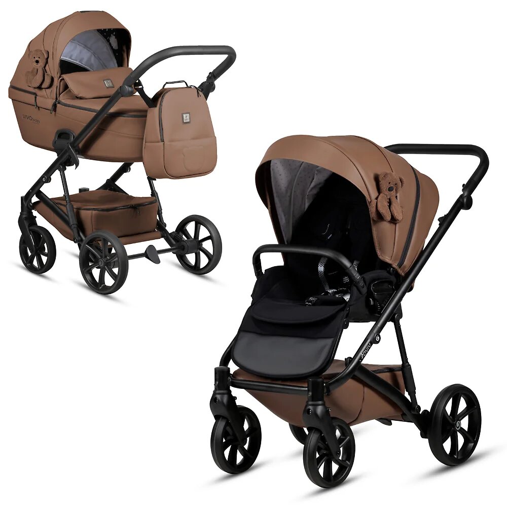 Детская коляска 2в1 Tutis Viva 6+, цвет Biscuit / Teddy (Бисквитный), артикул производителя 1612110