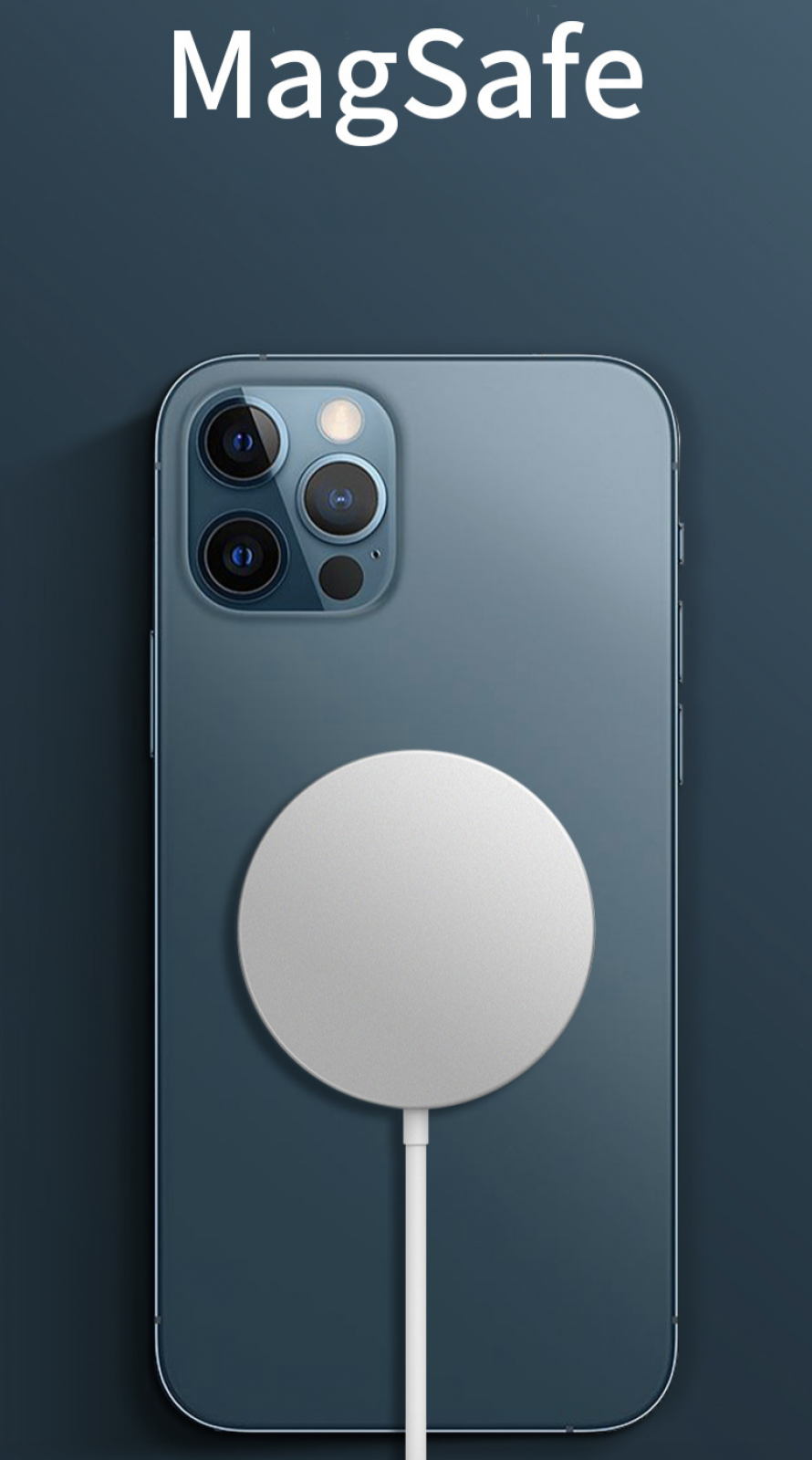 Магнитный зарядный кабель MyPads с поддержкой MagSafe 15W для iPhone 12 и 13 серии