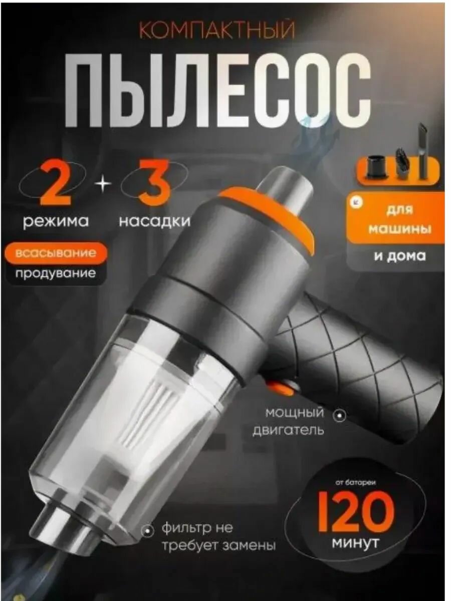 Портативный беспроводной пылесос для автомобиля и дома, мощный мини-пылесос для уборки шерсти домашних животных