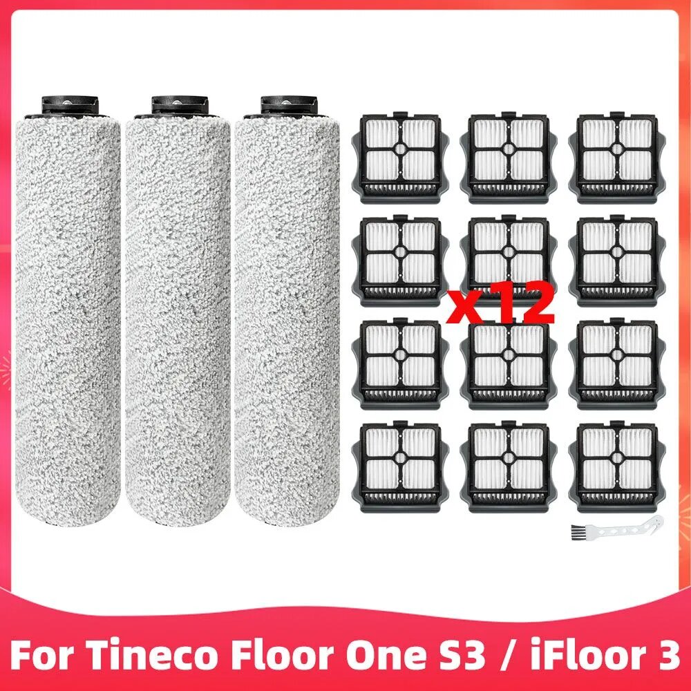 Подходит для ( Tineco FLOOR ONE S3 Breeze / iFloor 3 Breeze Complete ) Запасные части Аксессуары Щетка Валик Фильтр для пылесоса