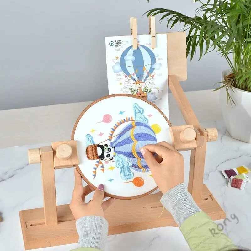 Станок Для Вышивания Напольный деревянный для вышивки крестиком и гладью, настольный, с регулировкой высоты