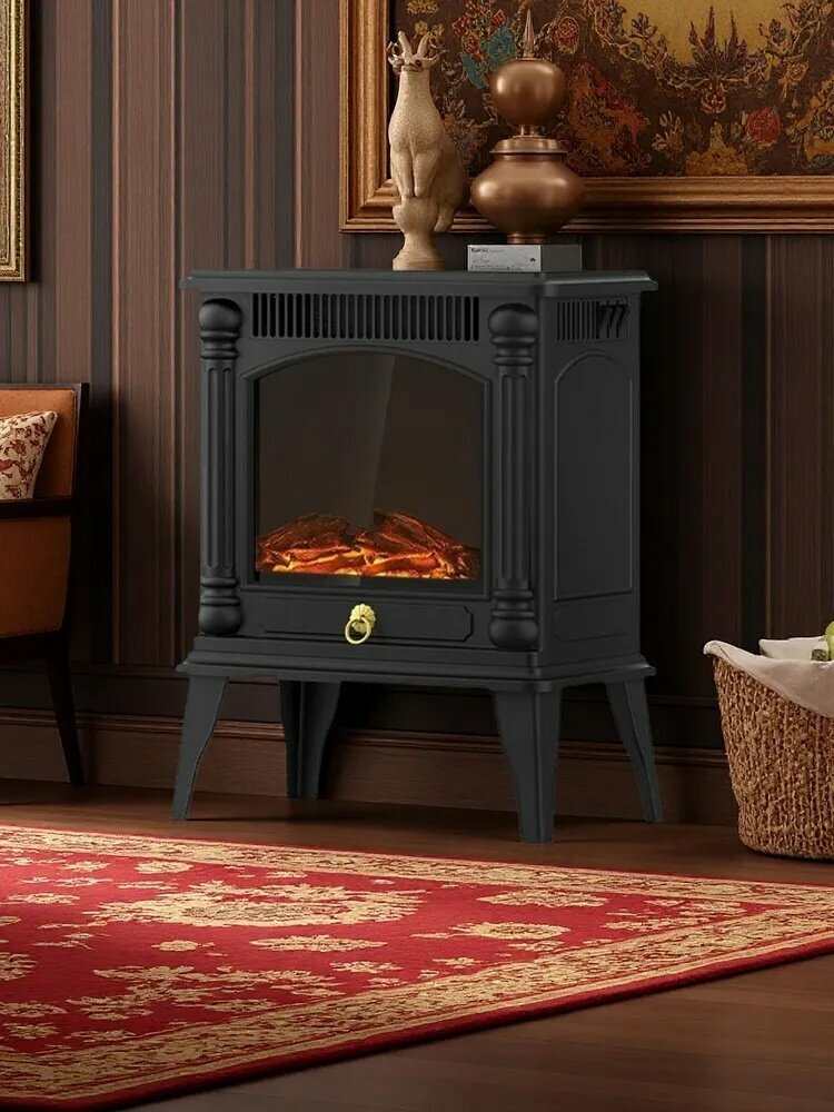 3D-электрический камин-обогреватель с эффектом пламени для дома