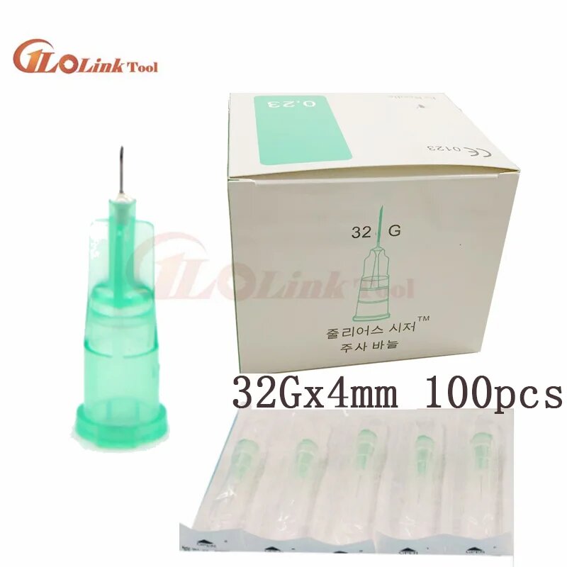 Корейские иглы для век ultrafine 30G * 4mm , 32G x 4mm , 32G x 13mm 32Gx4mm 100pcs