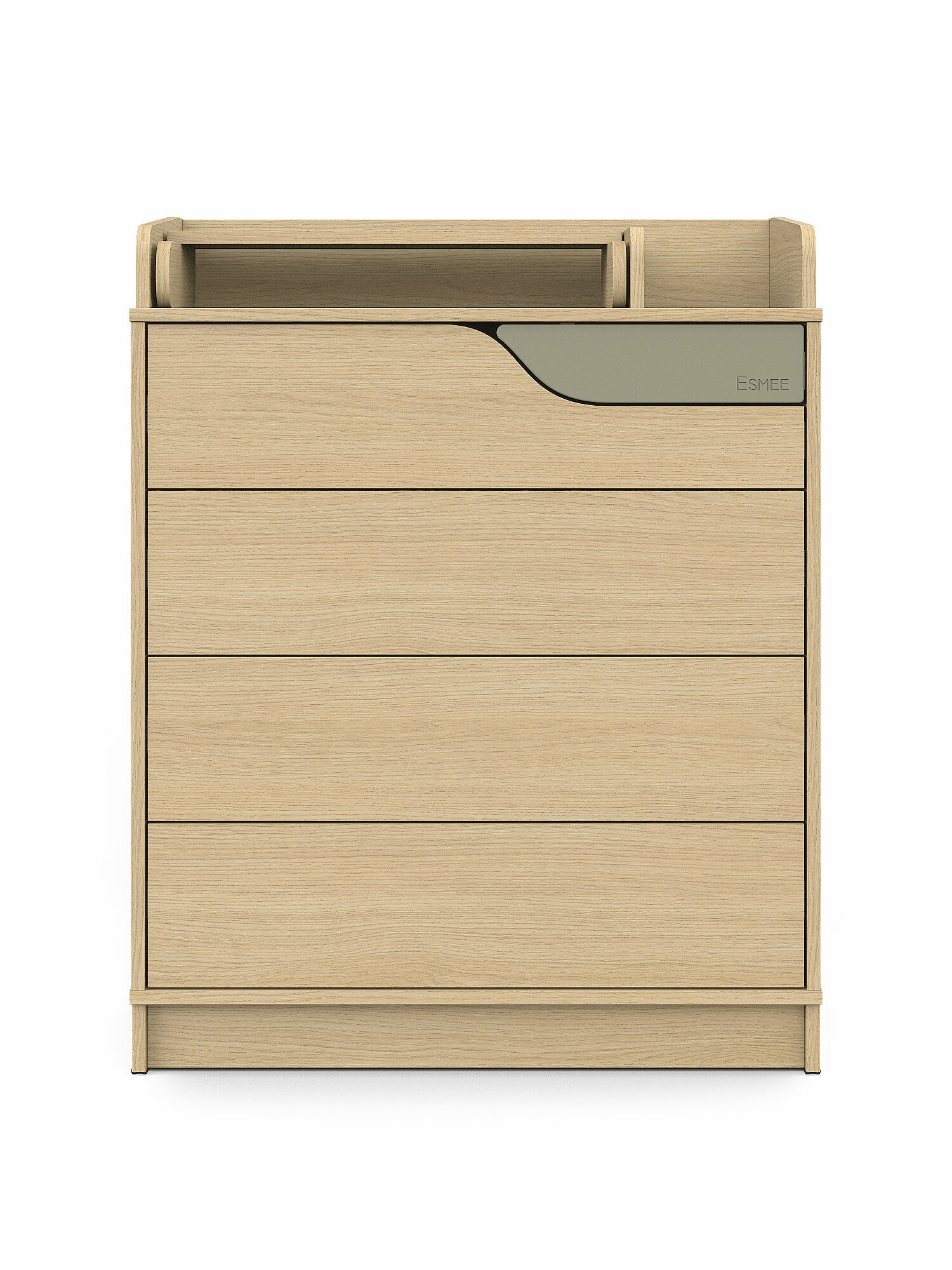 Пеленальный комод "Esmee", дуб виченца/оливковый