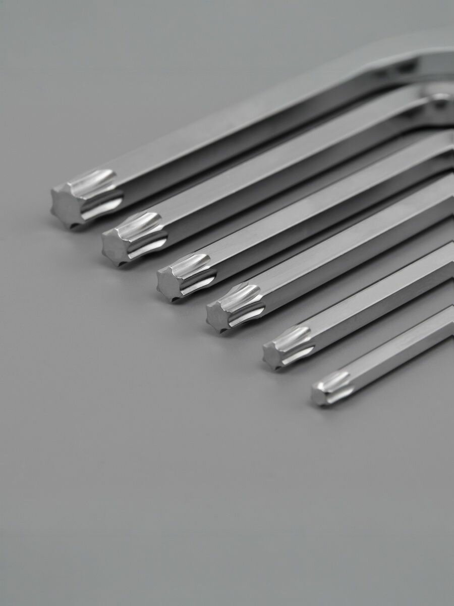 Профессиональный набор двусторонних ключей NORGAU Industrial с профилем TORX для затяжки винтов, 9 штук