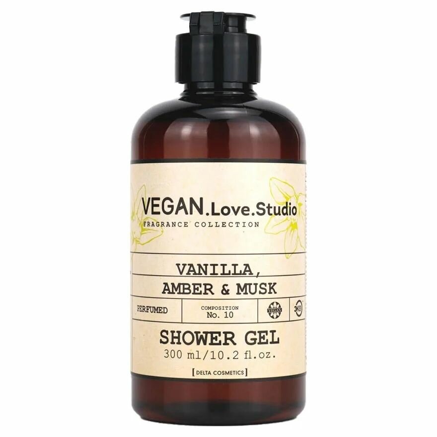 Гель для душа Vegan Love Studio "Amber Musk", парфюмированный, 300 мл