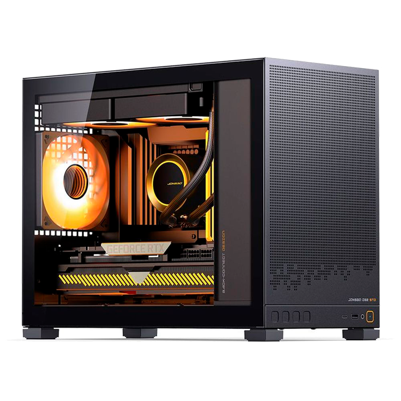 Корпус без блока Case JONSBO D32 STD, Mini-Tower, TG, no fan, 1xUSB-A 3.0 + 1xUSB-C 3.1, mATX, mITX Black