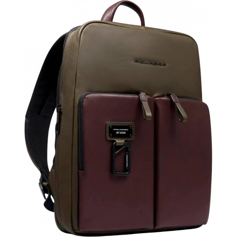 PIQUADRO CA6311AP/VETM Рюкзак piquadro harper, коричневый/зеленый, кожа