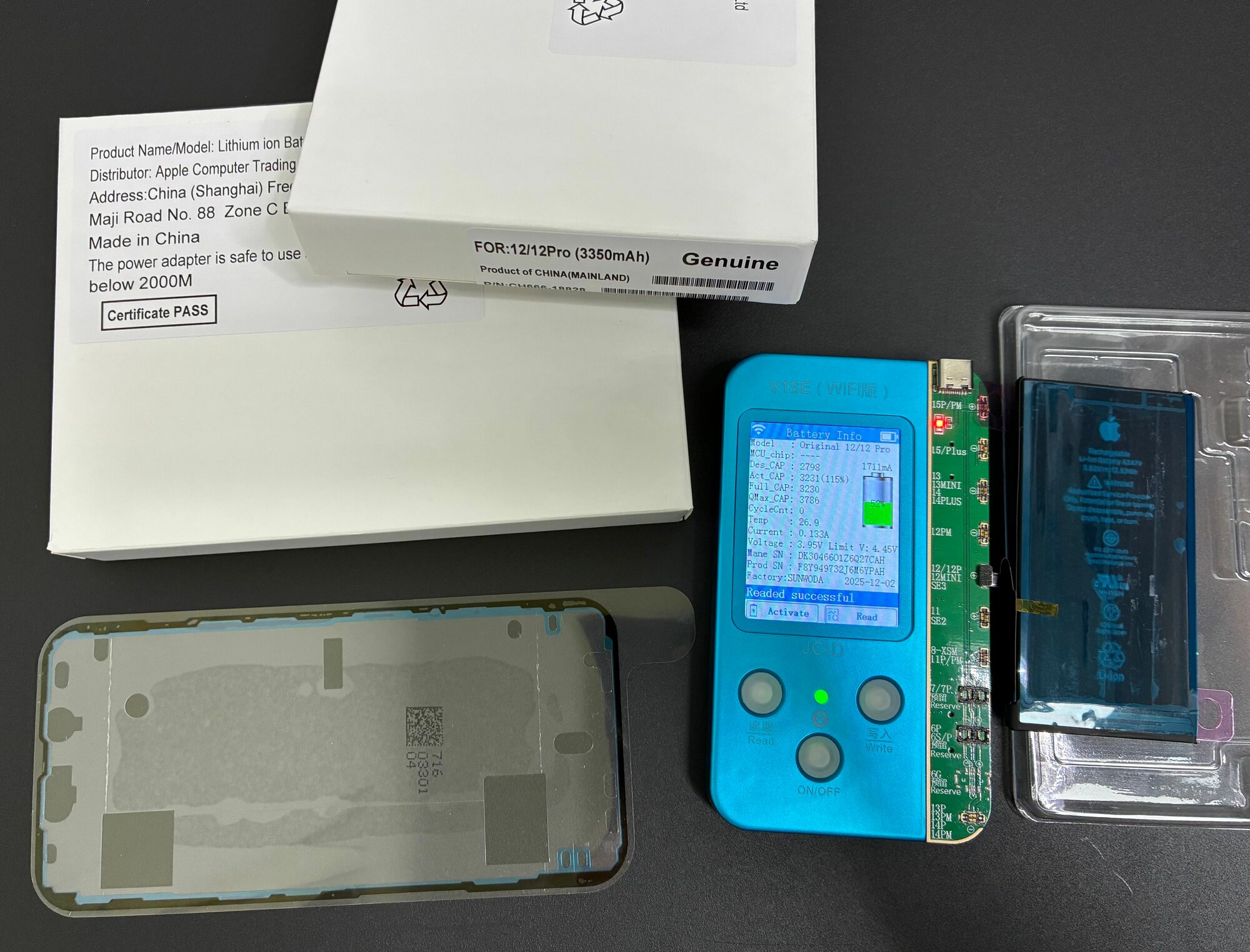 Аккумулятор FOXCONN для iPhone 12/12Pro (с привязкой) 3350 mAh (коробка)