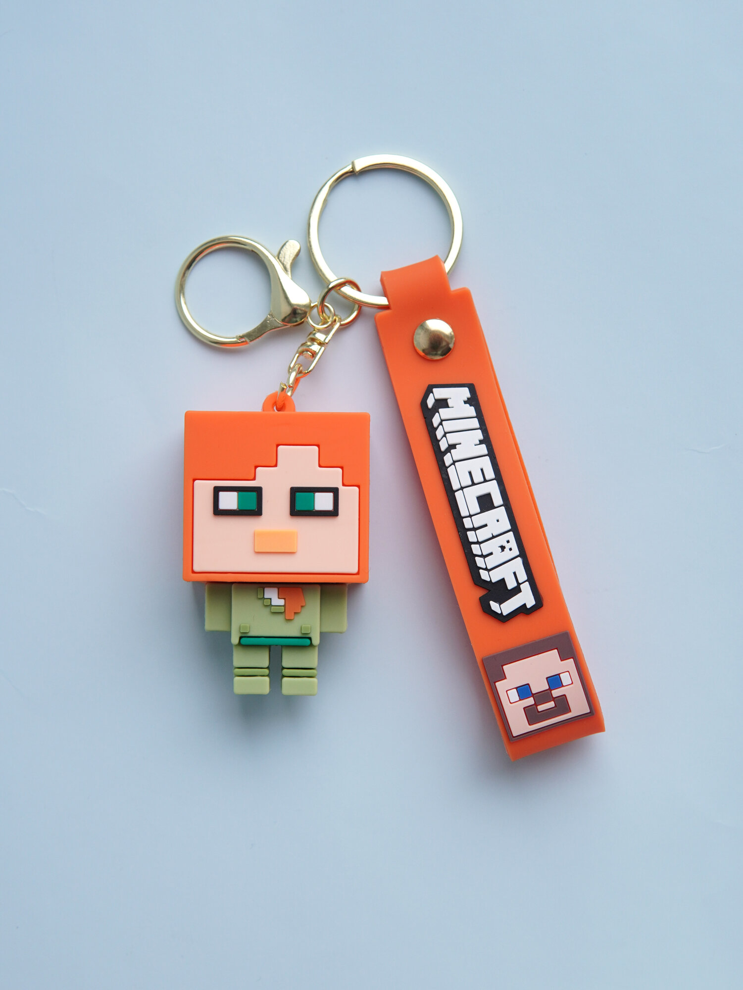 Брелок-фигурка Майнкрафт Алекс (Minecraft Alex) | Аксессуар на рюкзак и ключи | Подарок геймеру и фанату игры