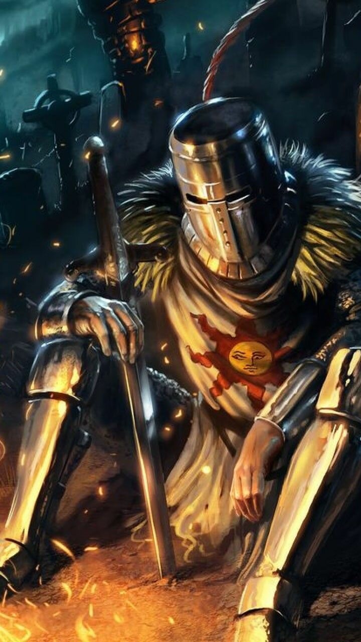 Алмазная живопись "Dark Souls: Арториас II", 5D, круглая, 40x50 см. Производитель: Brose Art.